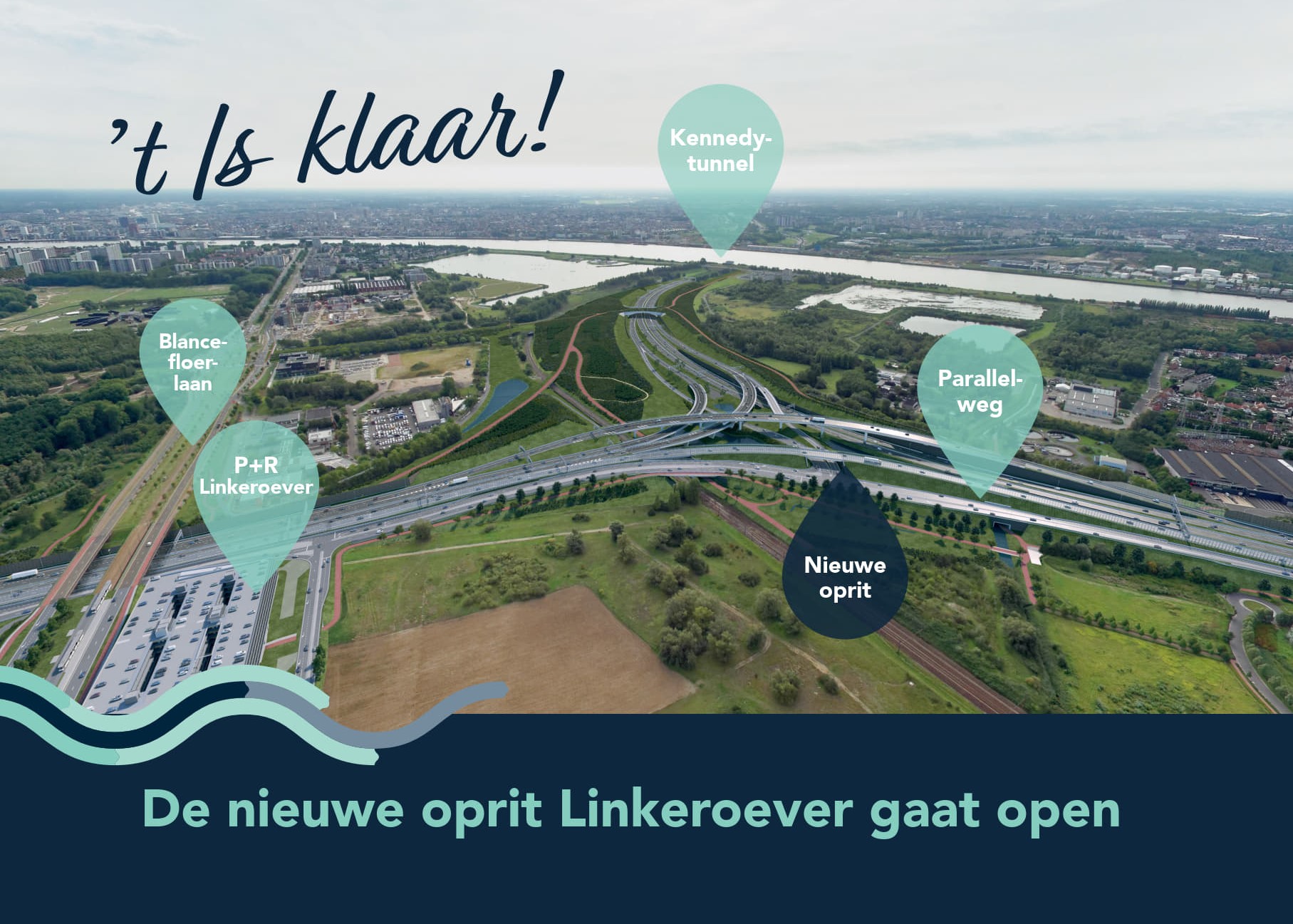 Nieuwe oprit Linkeroever opent 17 november | De Oosterweelverbinding